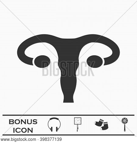 Ovaries Icon Flat. Vector & Photo (Free Trial) | Bigstock