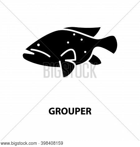 Grouper Icon, Black Vector & Photo (Free Trial) | Bigstock