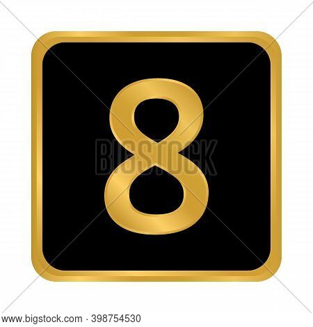 Gold Number Eight Vector & Photo (Free Trial) | Bigstock