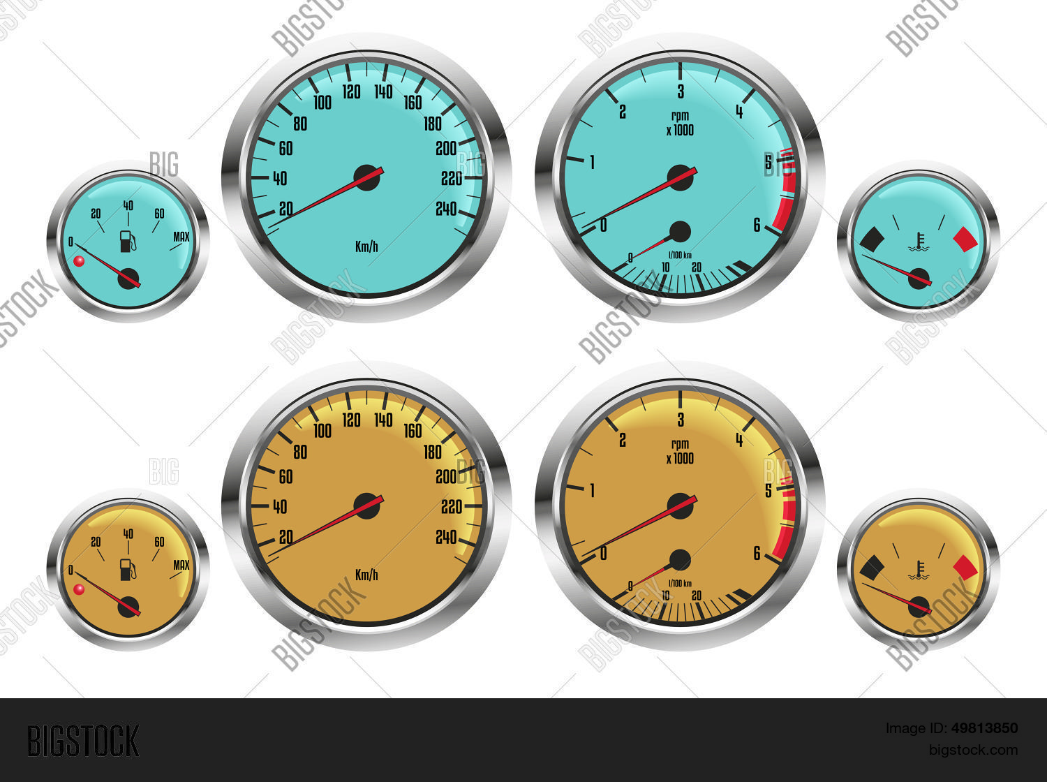 Sport Car Gauges Vector & Photo (Free Trial) | Bigstock
