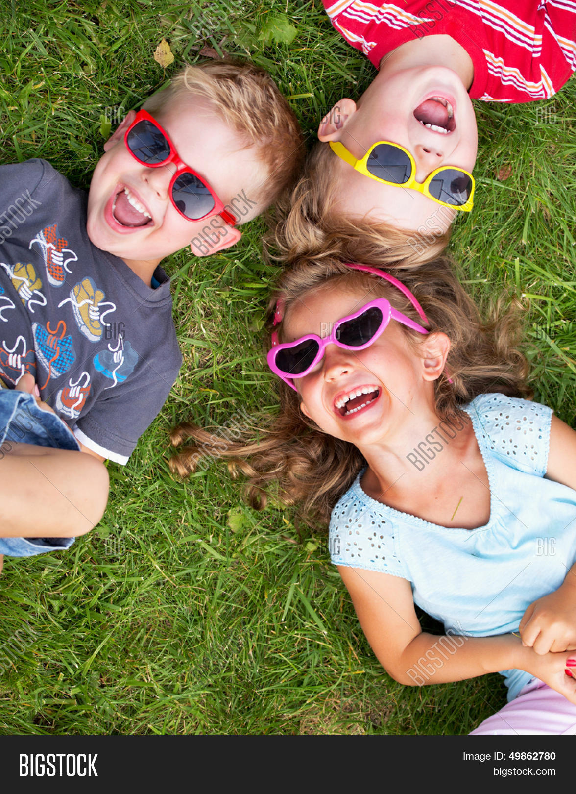 Cheerful Kids Laying Image & Photo (Free Trial) | Bigstock
