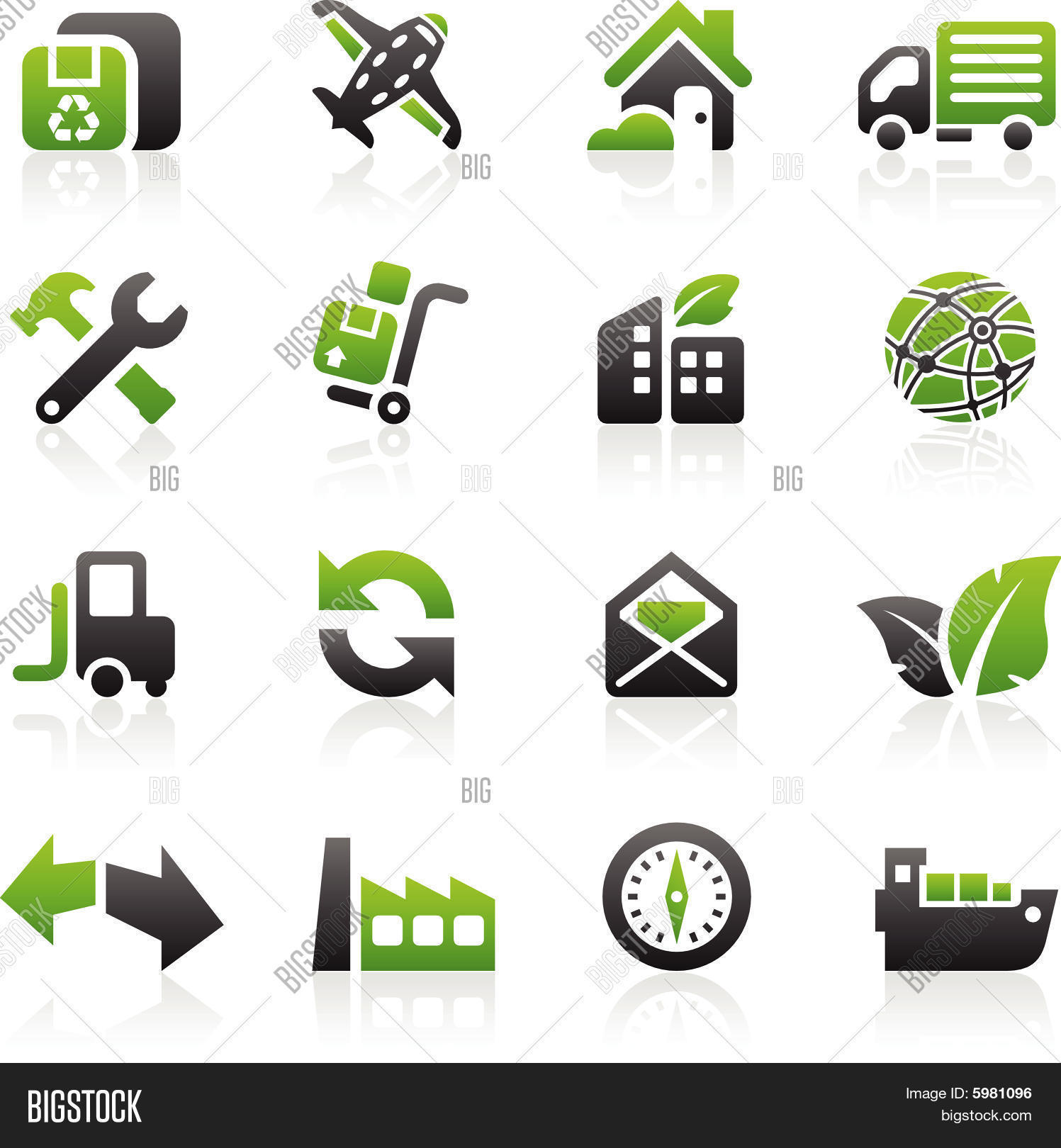 Green Shipping Icons Vector & Photo (Free Trial) | Bigstock