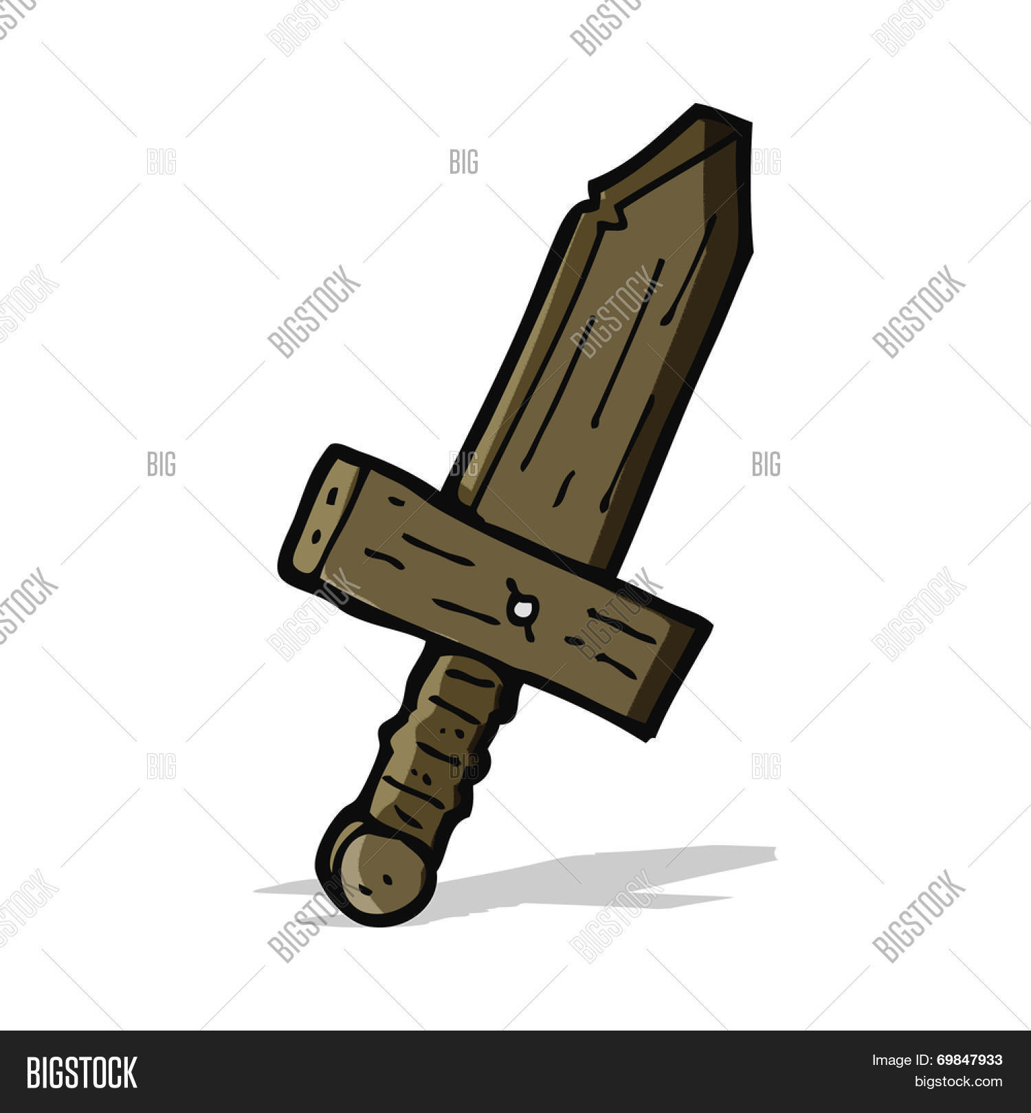 Cartoon Wooden Sword Image & Photo (Free Trial) | Bigstock