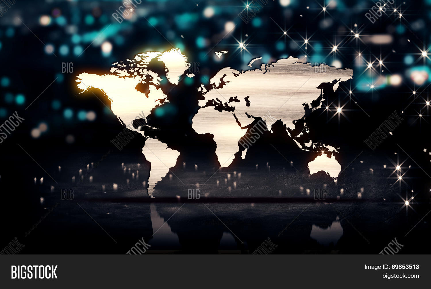 World Map Silver City Image & Photo (Free Trial) | Bigstock