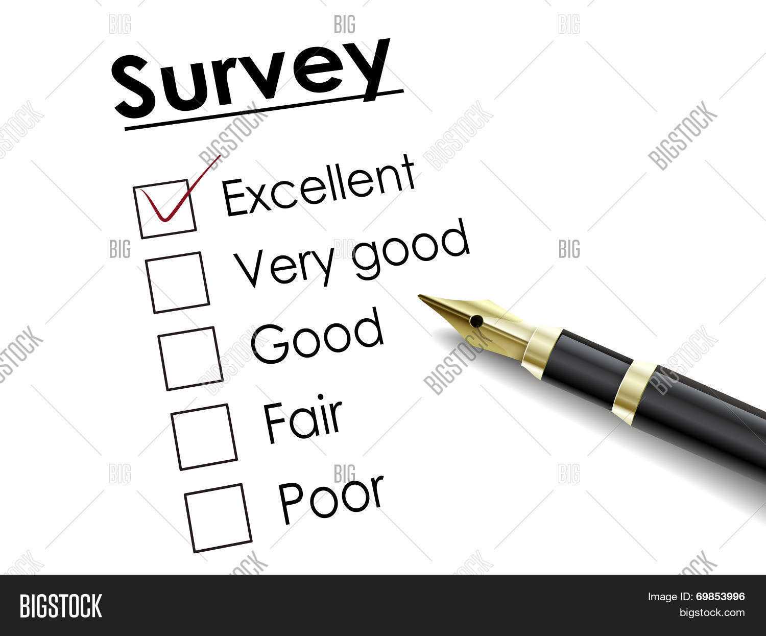 Tick Placed Excellent Vector & Photo (Free Trial) | Bigstock