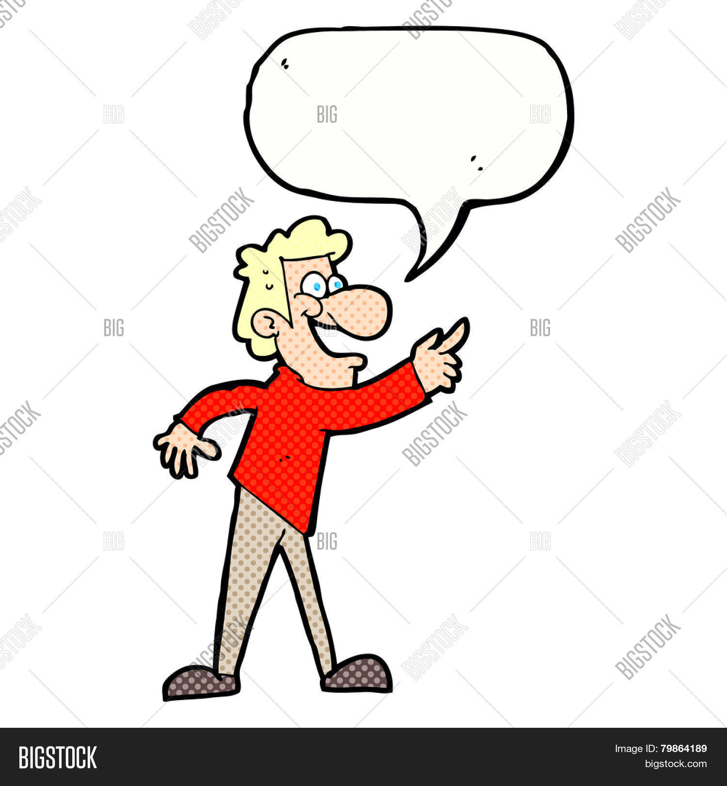 Cartoon Man Pointing Vector & Photo (Free Trial) | Bigstock