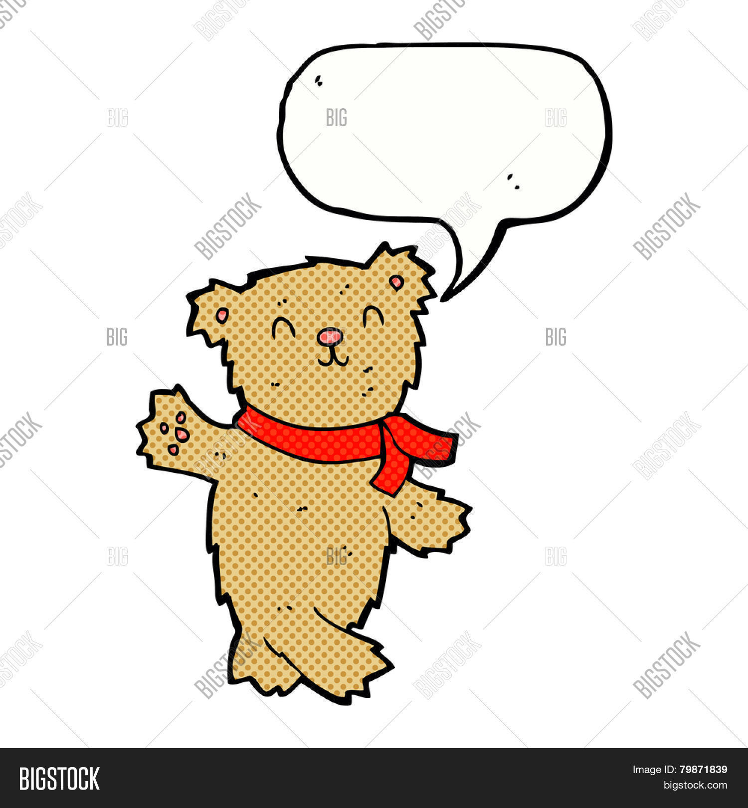 Cartoon Waving Teddy Vector & Photo (Free Trial) | Bigstock