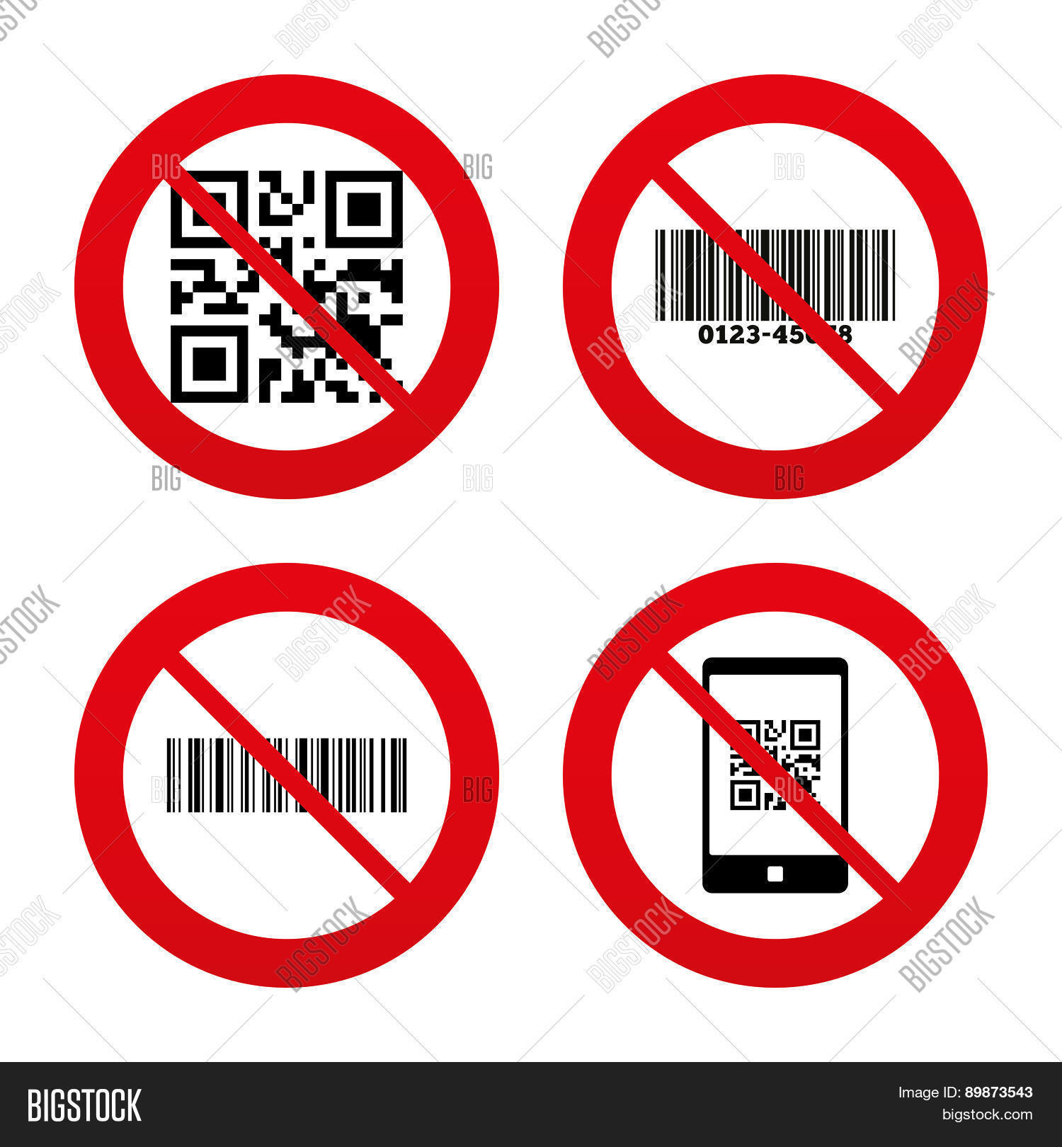 Bar Qr Code Icons. Vector & Photo (Free Trial) | Bigstock