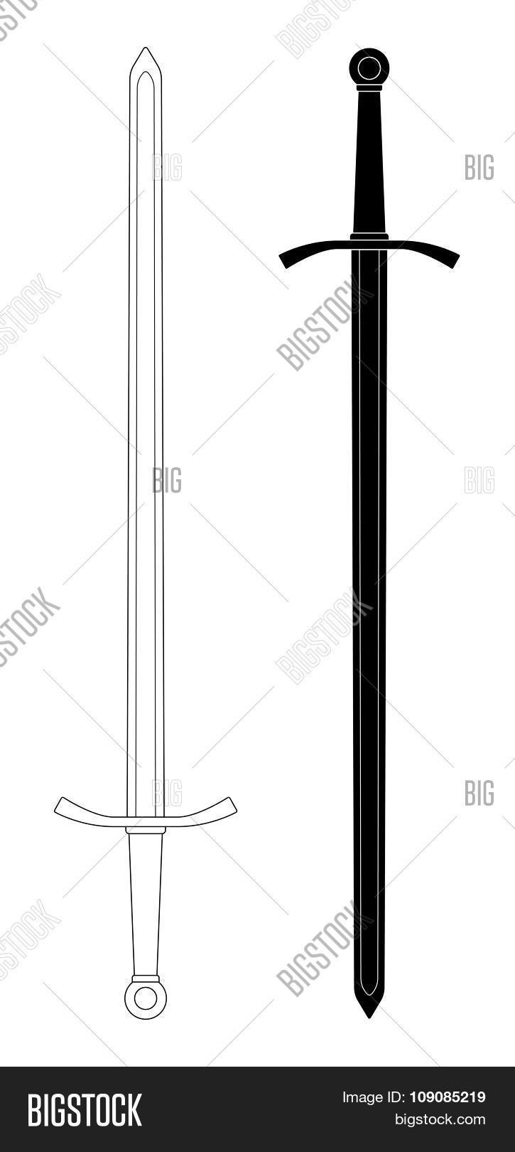 Two-handed Sword. Vector & Photo (Free Trial) | Bigstock