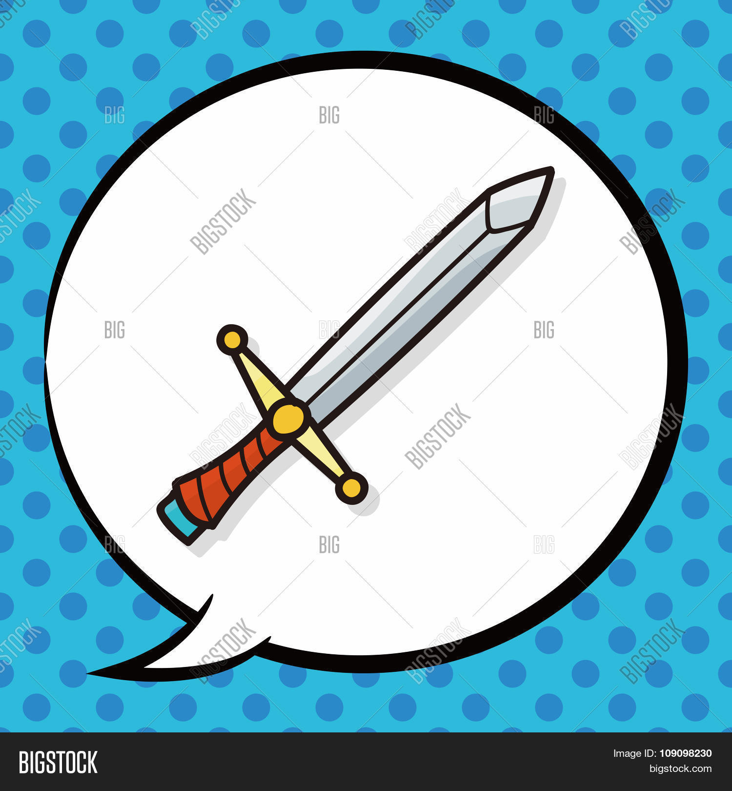 Sword Doodle Vector & Photo (Free Trial) | Bigstock