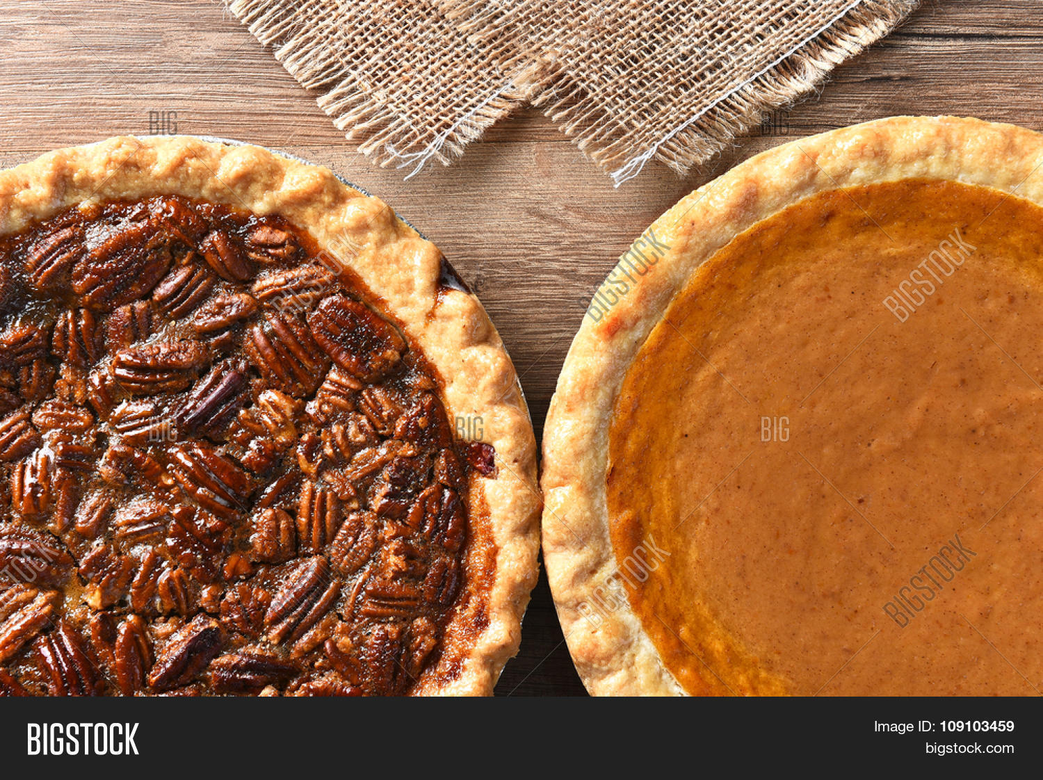 Closeup Two Pies On Image & Photo (Free Trial) | Bigstock