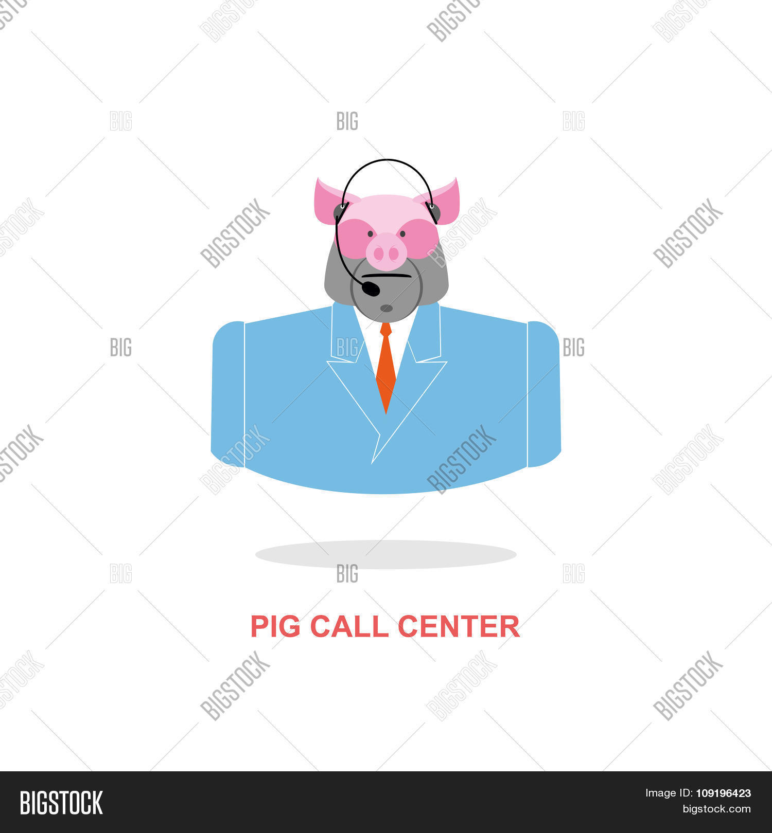 Pig Call Center. Pig Vector & Photo (Free Trial) | Bigstock
