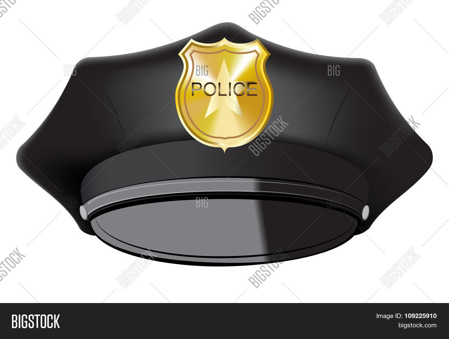 Black Police Cap Vector & Photo (Free Trial) | Bigstock