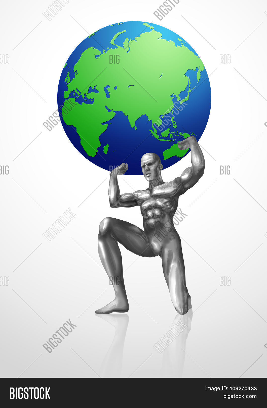 Chrome Man Lifting Image & Photo (Free Trial) | Bigstock