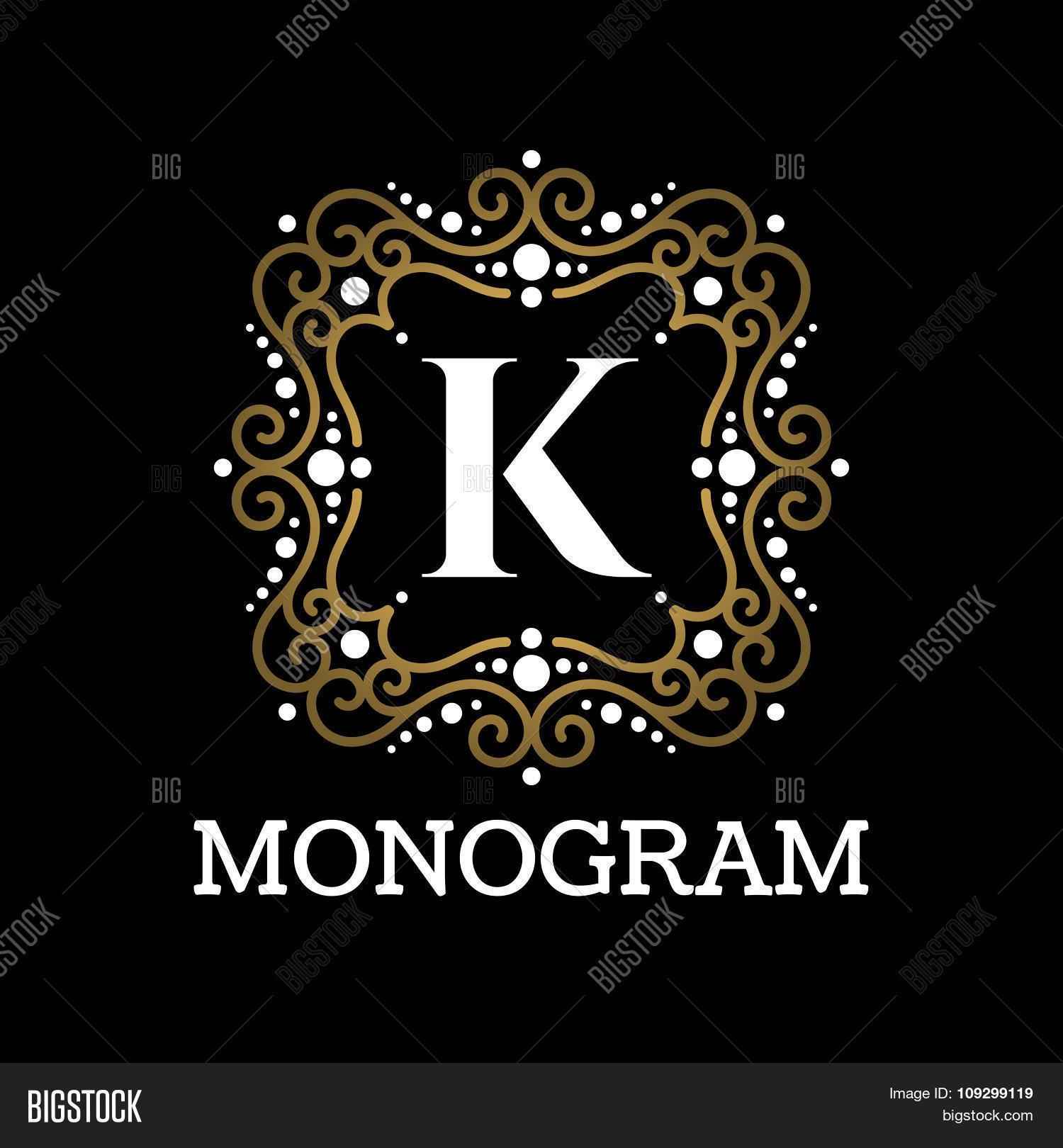 Vintage Monogram Vector & Photo (Free Trial) | Bigstock