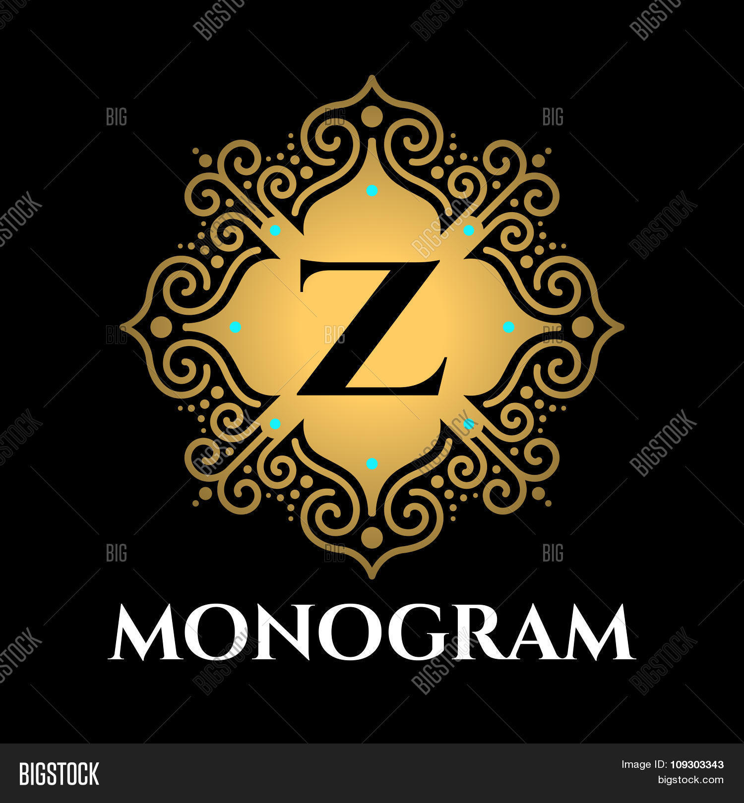 Vintage Monogram Vector & Photo (Free Trial) | Bigstock