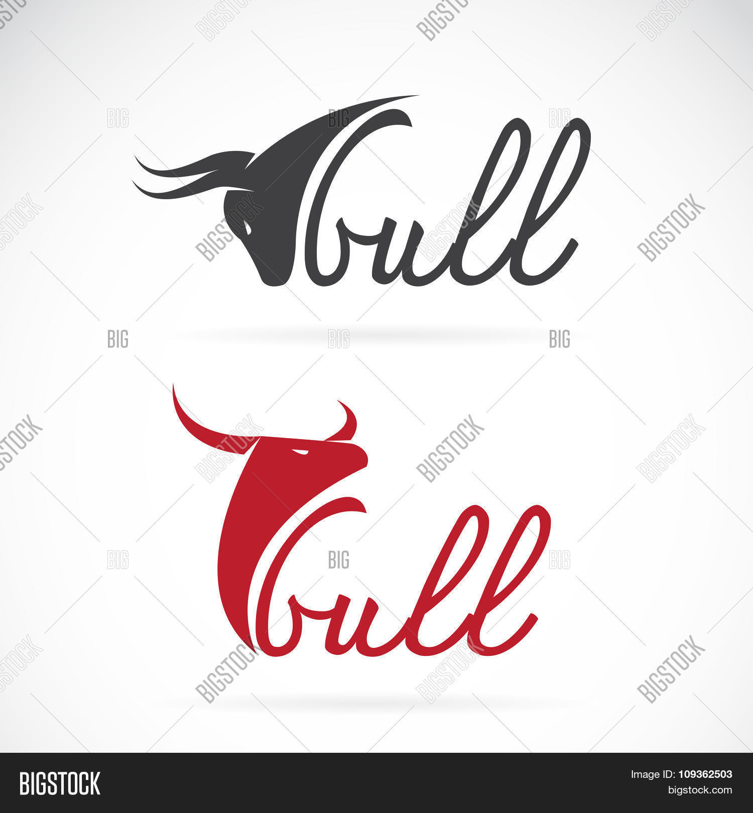 Vector Design Bull Vector & Photo (Free Trial) | Bigstock