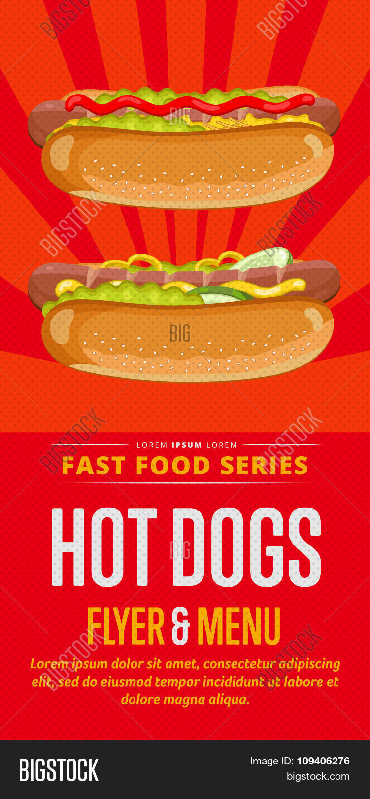 Hot Dog Sale Flyer Vector & Photo (Free Trial) | Bigstock