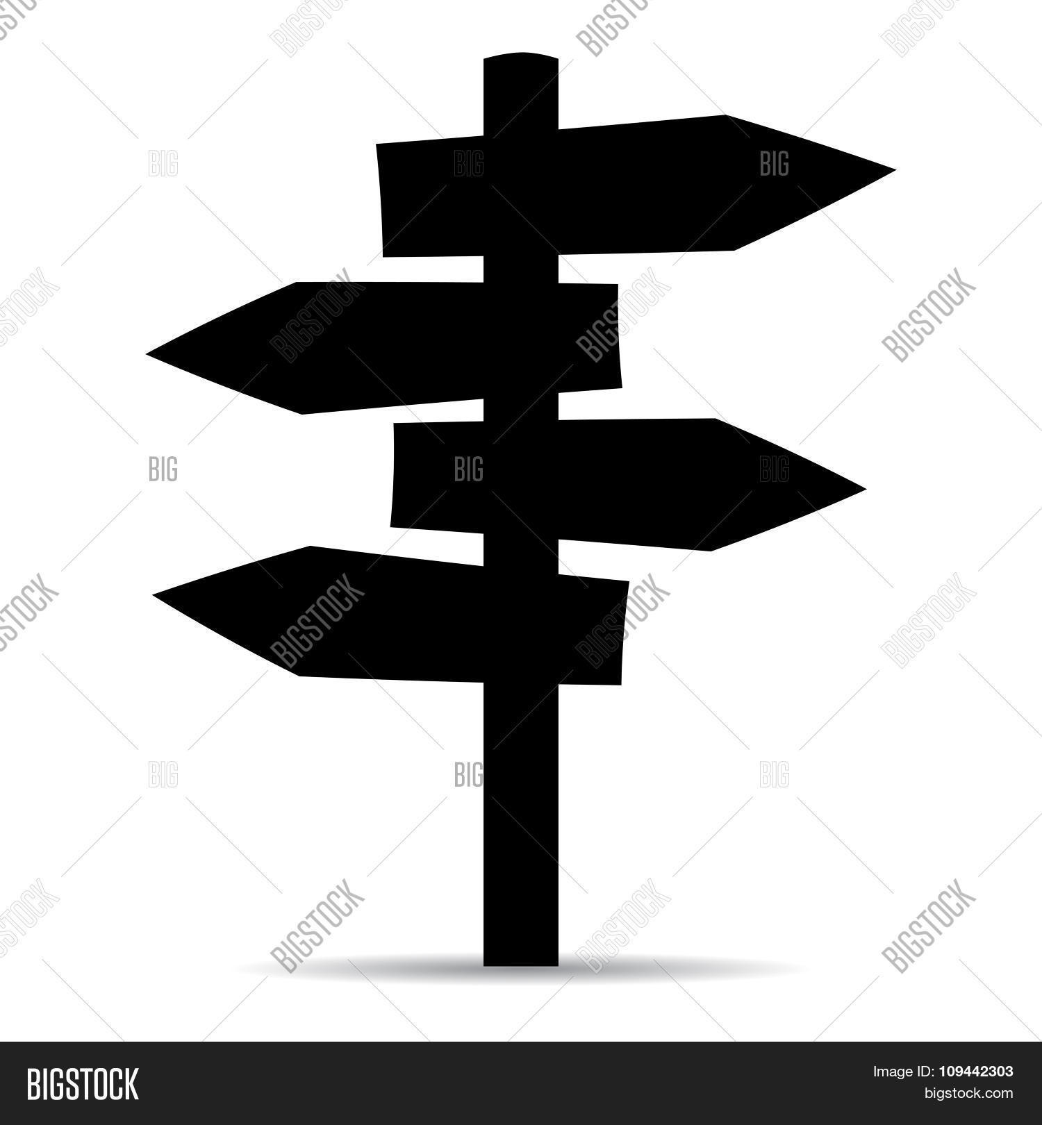 Road Guide Post Icon Vector & Photo (Free Trial) | Bigstock
