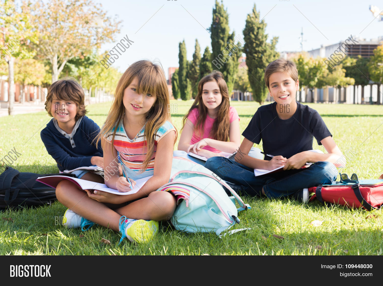 Kids On School Campus Image & Photo (Free Trial) | Bigstock