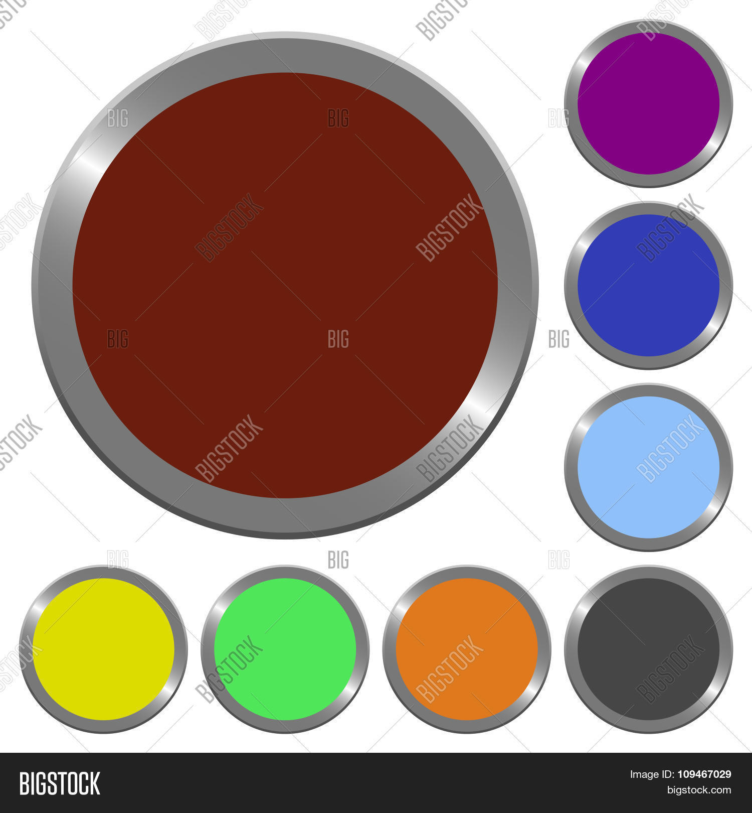 Color Blank Buttons Vector & Photo (Free Trial) | Bigstock