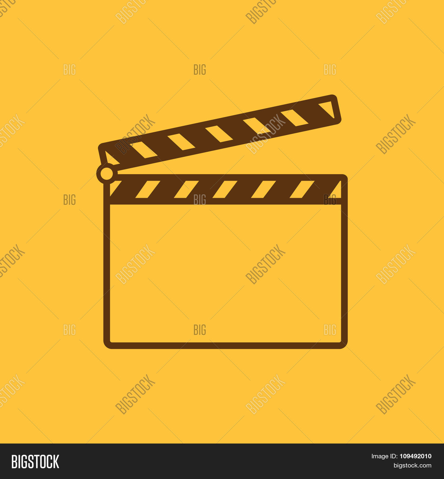 Clapper Board Icon. Vector & Photo (Free Trial) | Bigstock