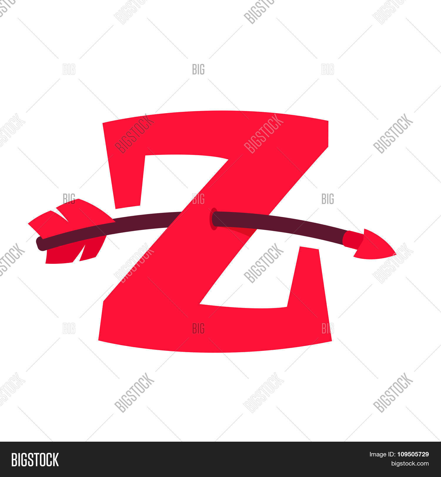 Z Letter Curved Arrow Vector & Photo (Free Trial) | Bigstock
