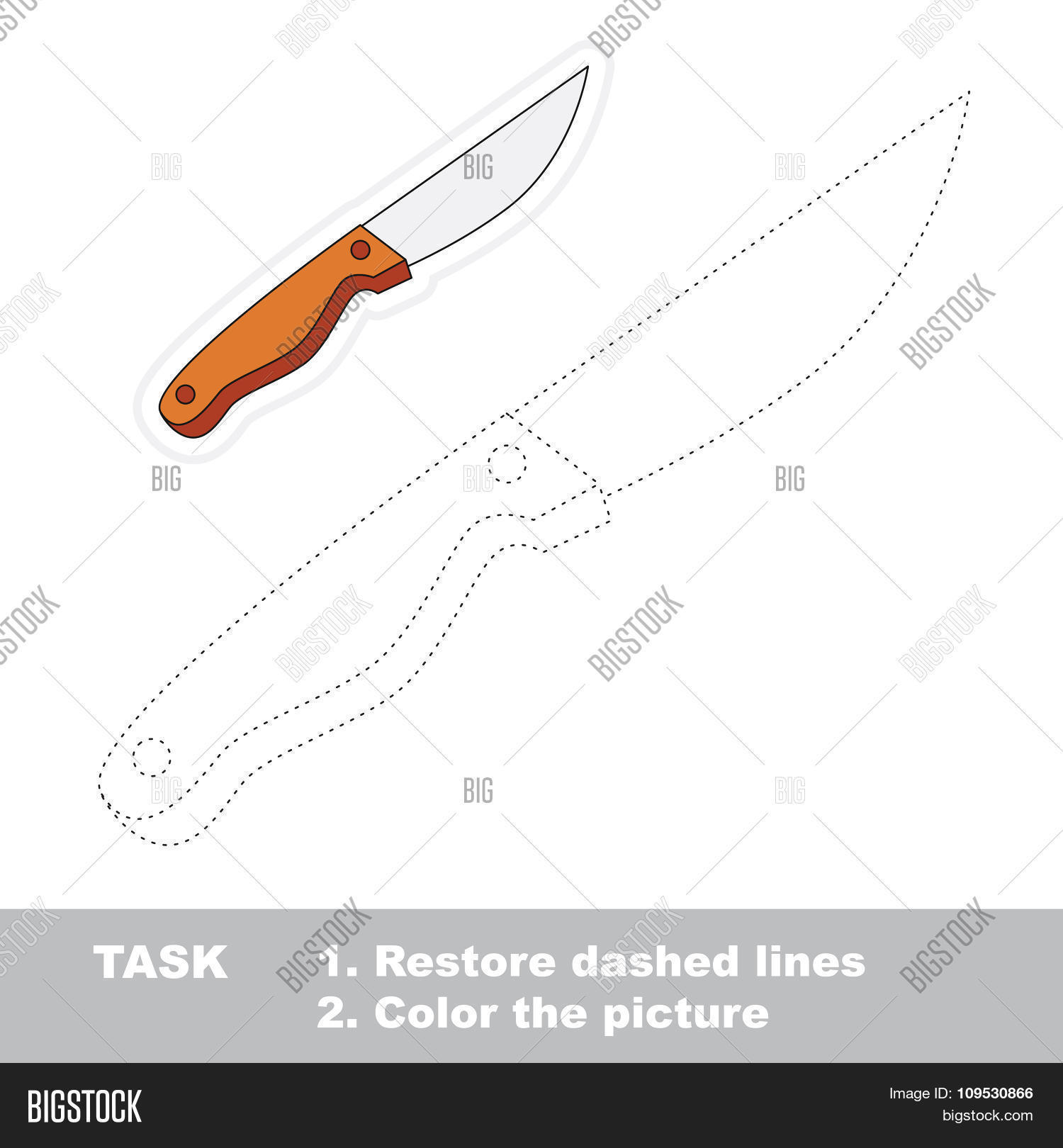 Knife Be Traced. Vector & Photo (Free Trial) | Bigstock