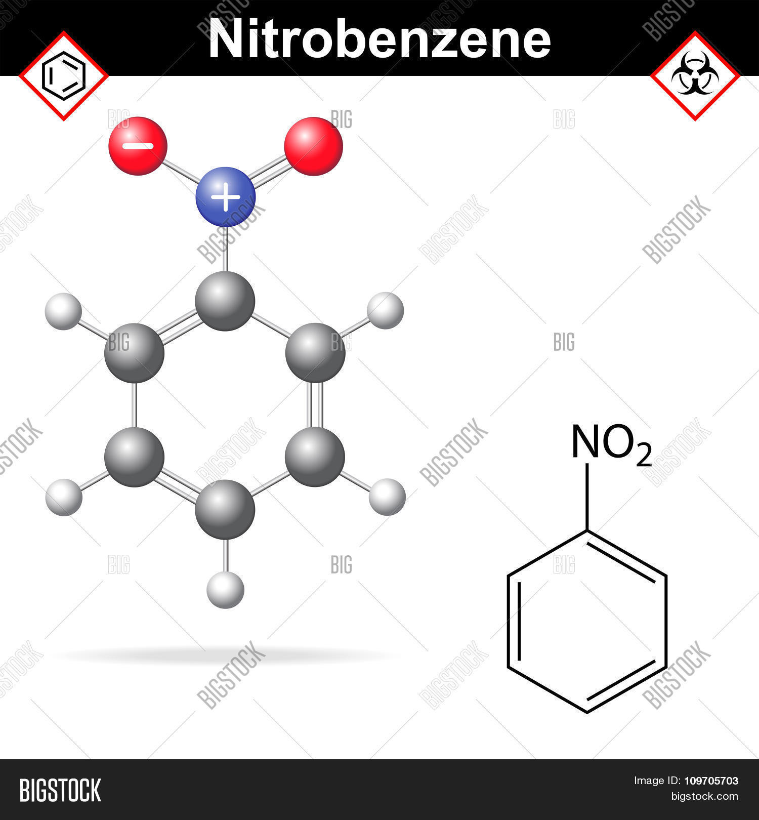Nitrobenzene Chemical Vector & Photo (Free Trial) | Bigstock