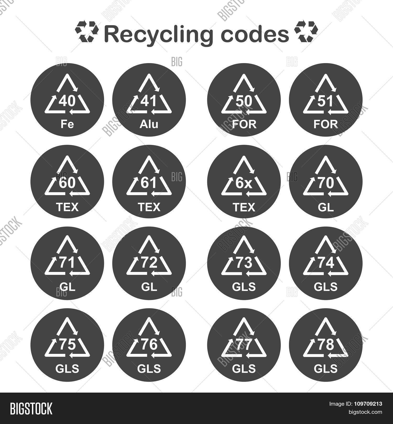 Recycling Codes, Vector & Photo (Free Trial) | Bigstock