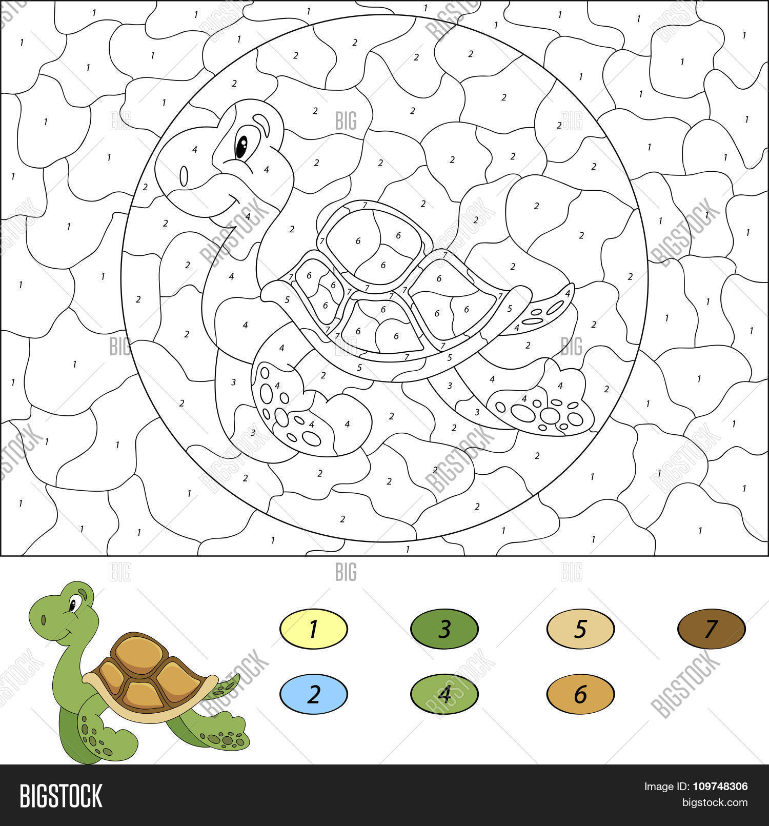 Color By Number Vector & Photo (Free Trial) | Bigstock