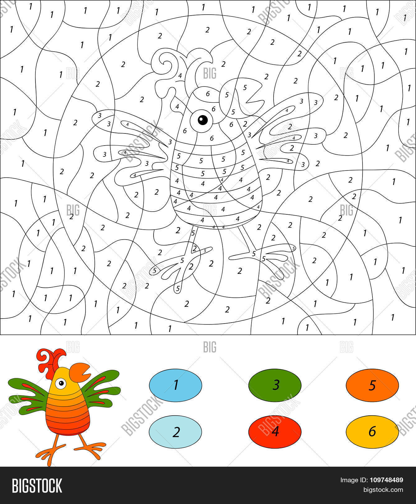 Color By Number Vector & Photo (Free Trial) | Bigstock