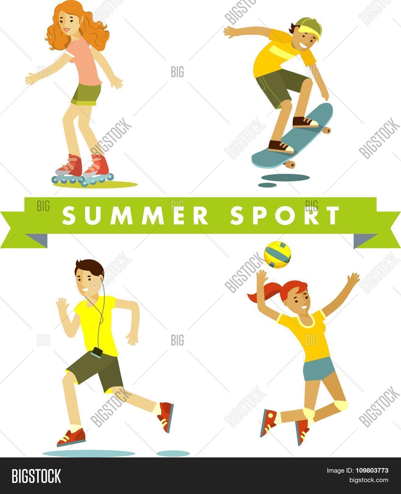 Set Summer Sports Vector & Photo (Free Trial) | Bigstock