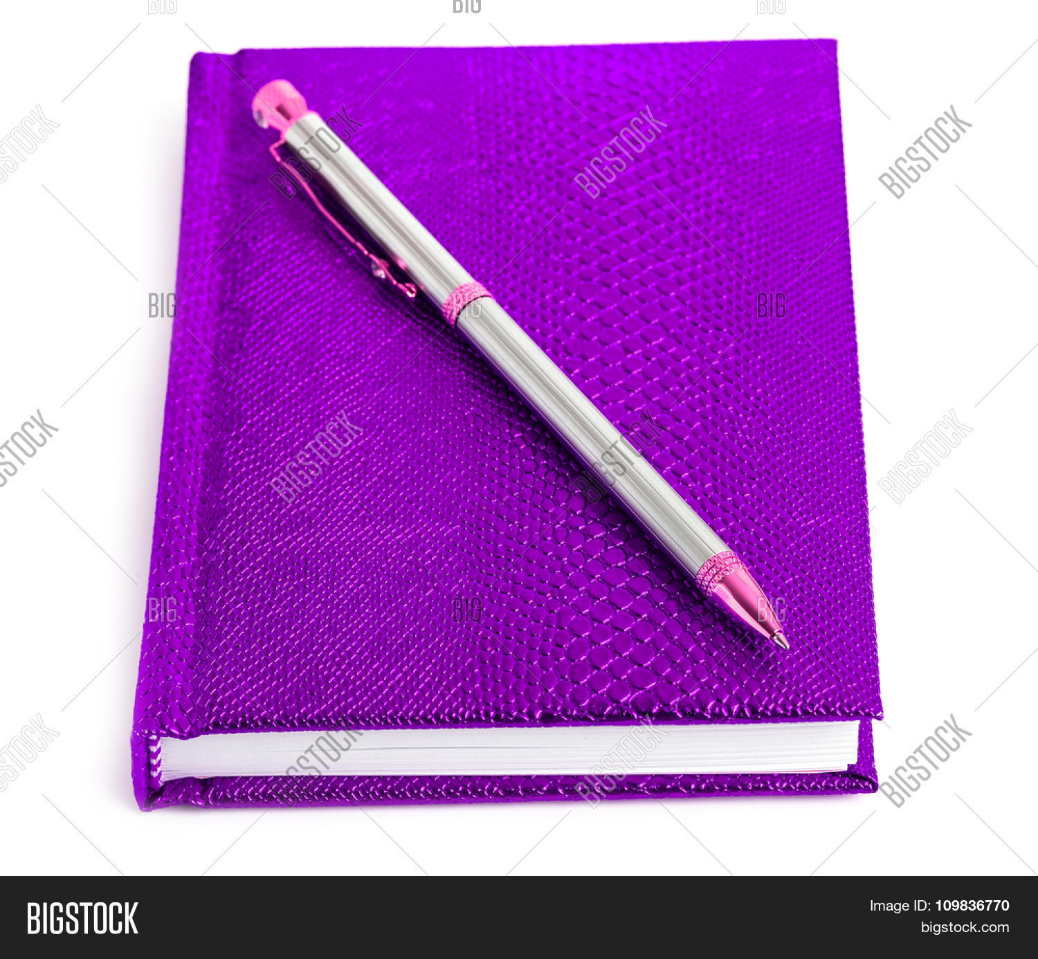 Purple Notebook Silver Image & Photo (Free Trial) | Bigstock