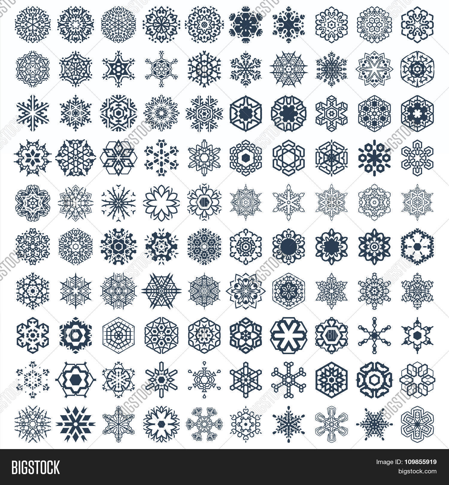 Vector y foto Snowflake Vector (prueba gratis) | Bigstock