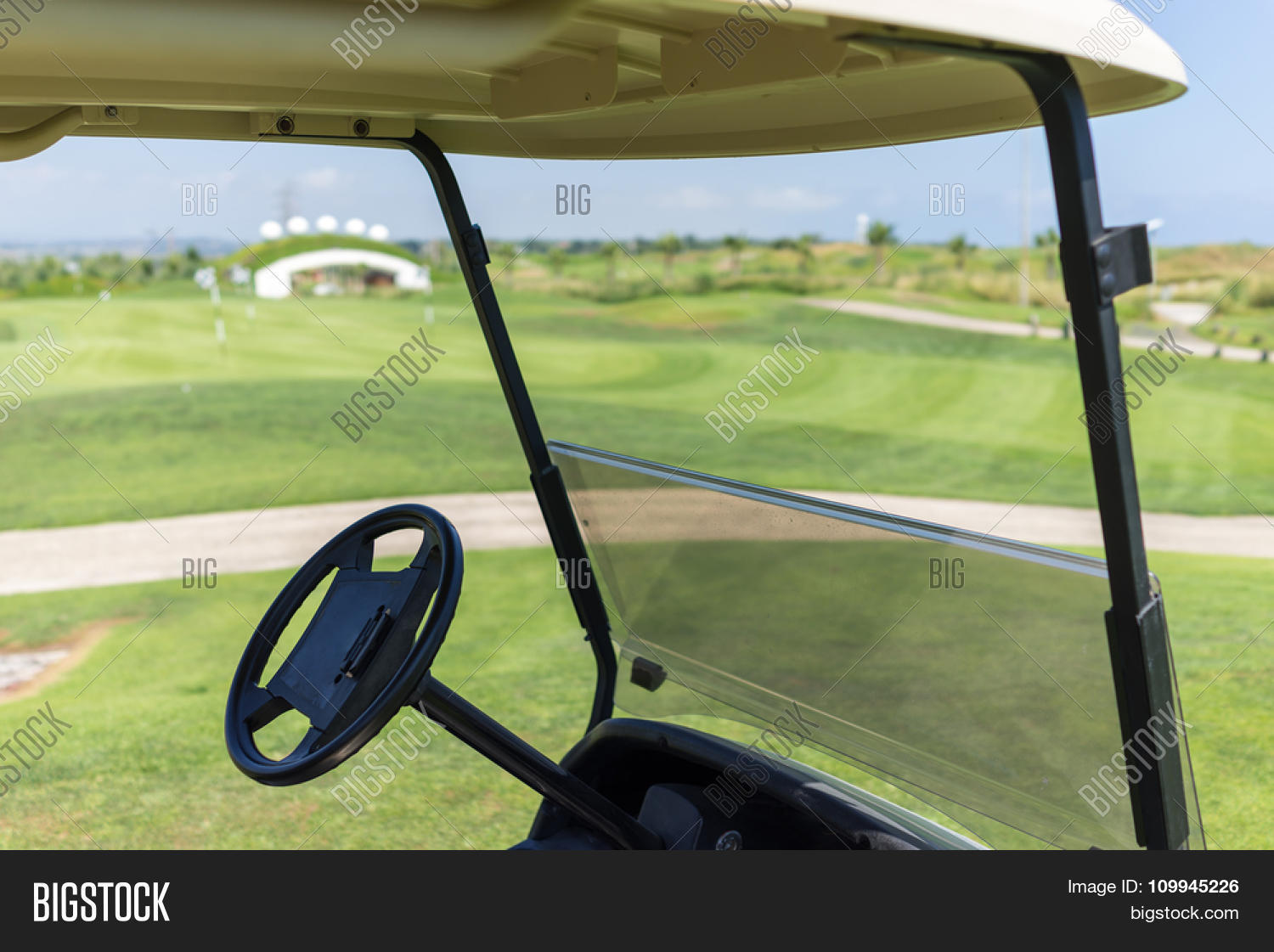 Golf Cart On Course Image & Photo (Free Trial) | Bigstock