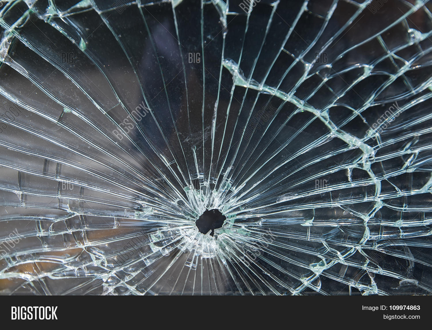 Bullet Hole Shattered Image & Photo (Free Trial) | Bigstock