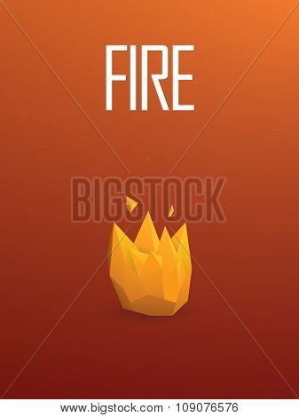 Fire Element Symbol Vector & Photo (Free Trial) | Bigstock