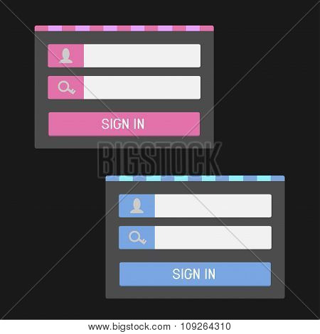 Login Form Set. Vector & Photo (Free Trial) | Bigstock