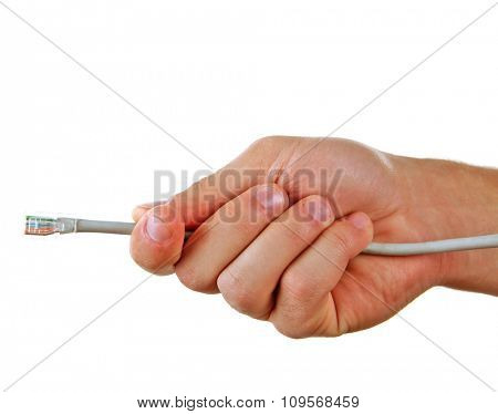 Internet Cable Hand Image & Photo (Free Trial) | Bigstock