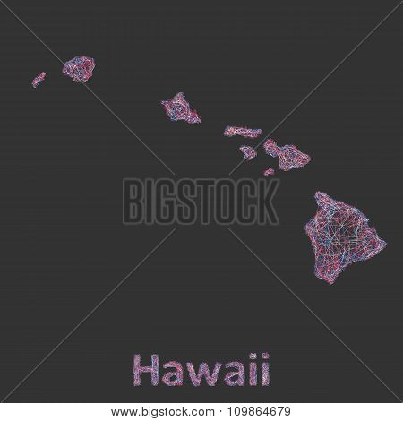 Hawaii Islands Line Vector & Photo (Free Trial) | Bigstock