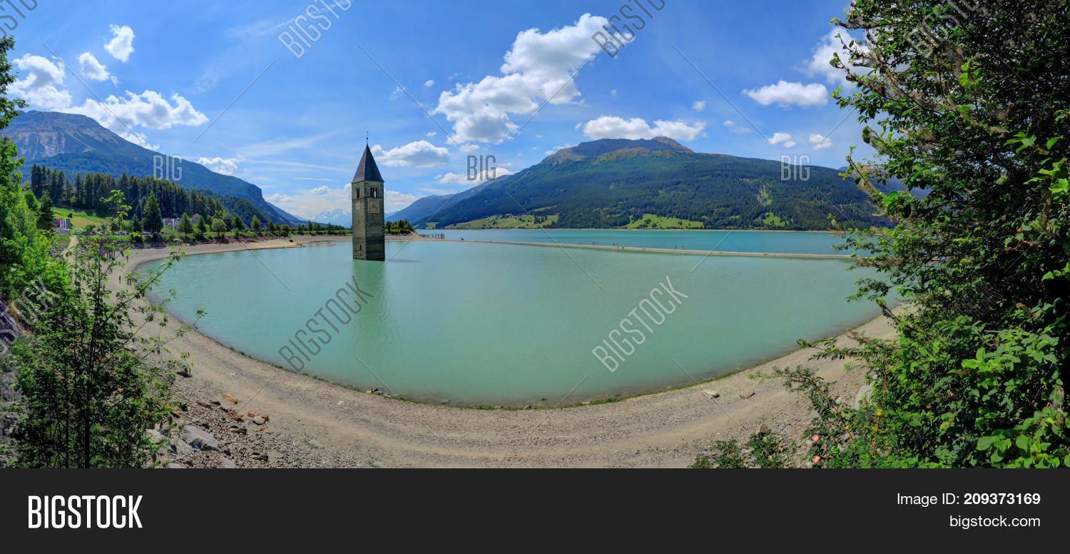 Reschensee Lake South Image & Photo (Free Trial) | Bigstock