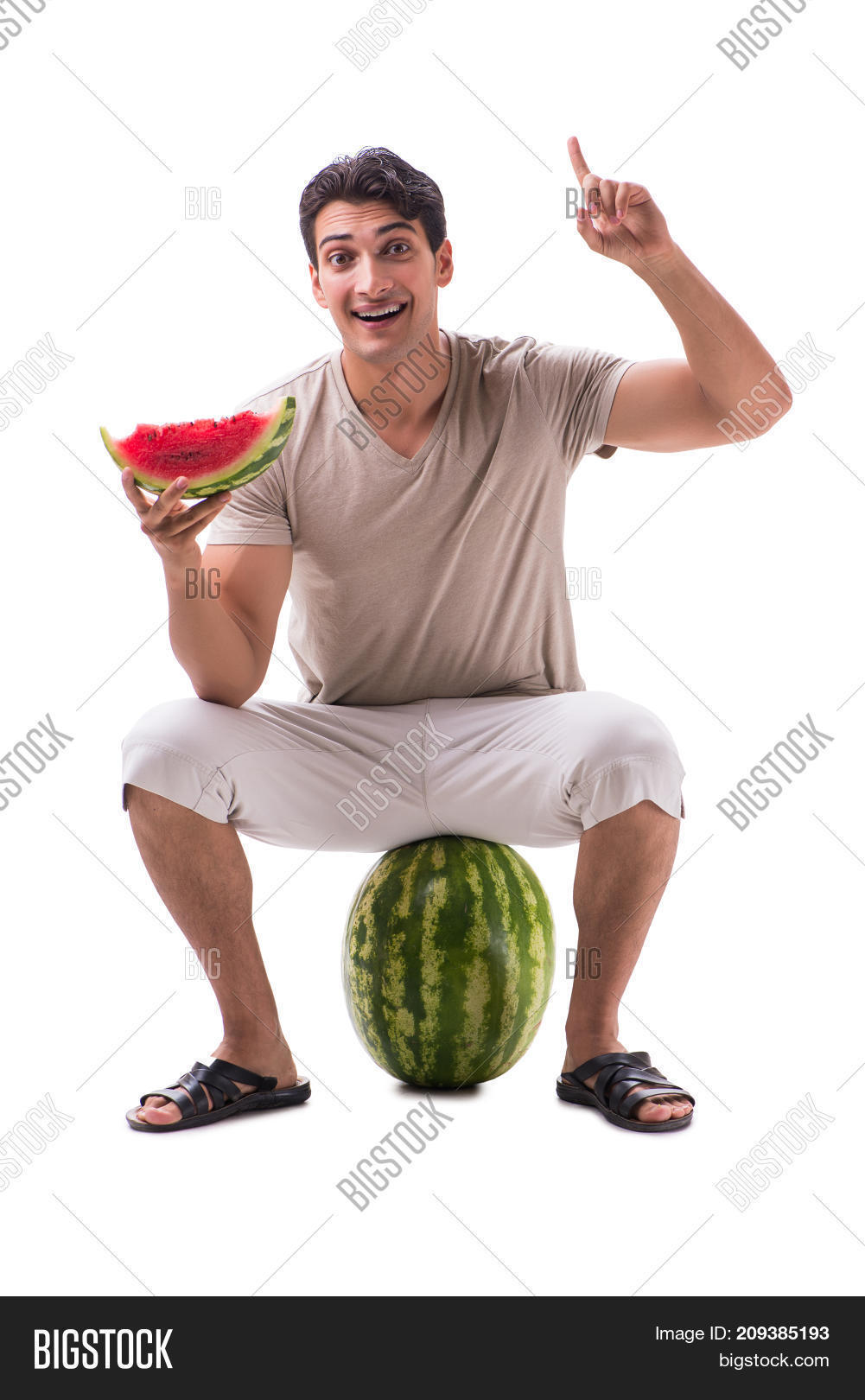 Young Man Watermelon Image & Photo (Free Trial) | Bigstock