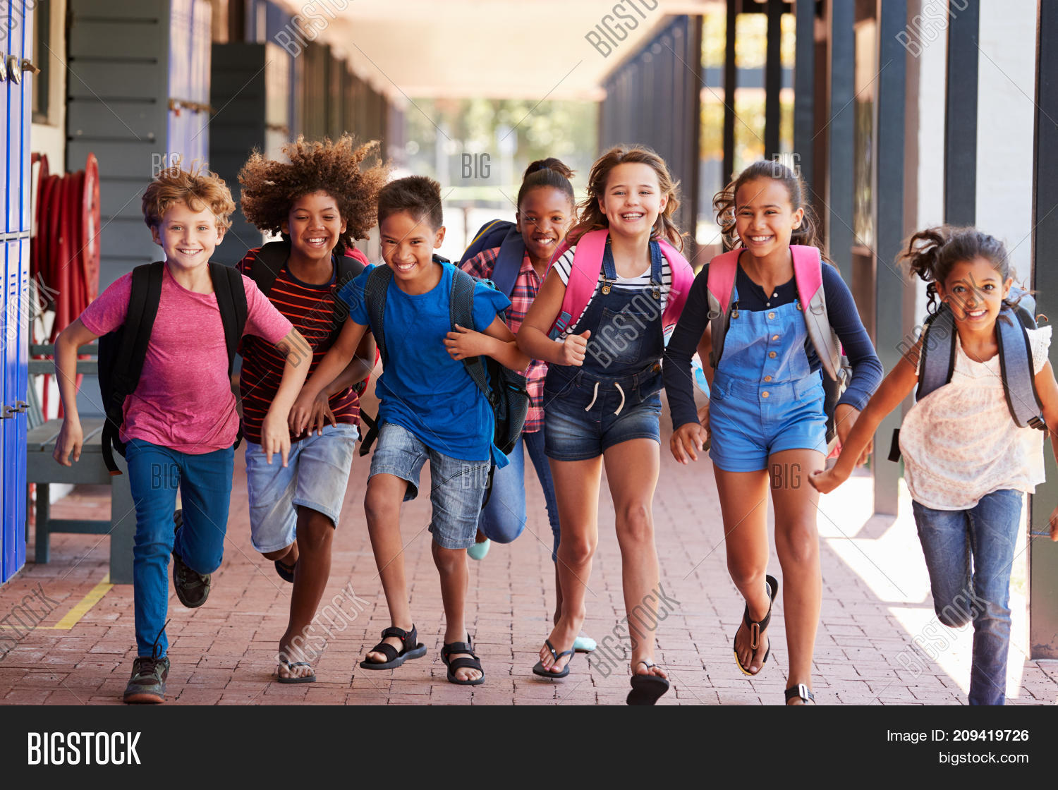 School Kids Running Image & Photo (Free Trial) | Bigstock