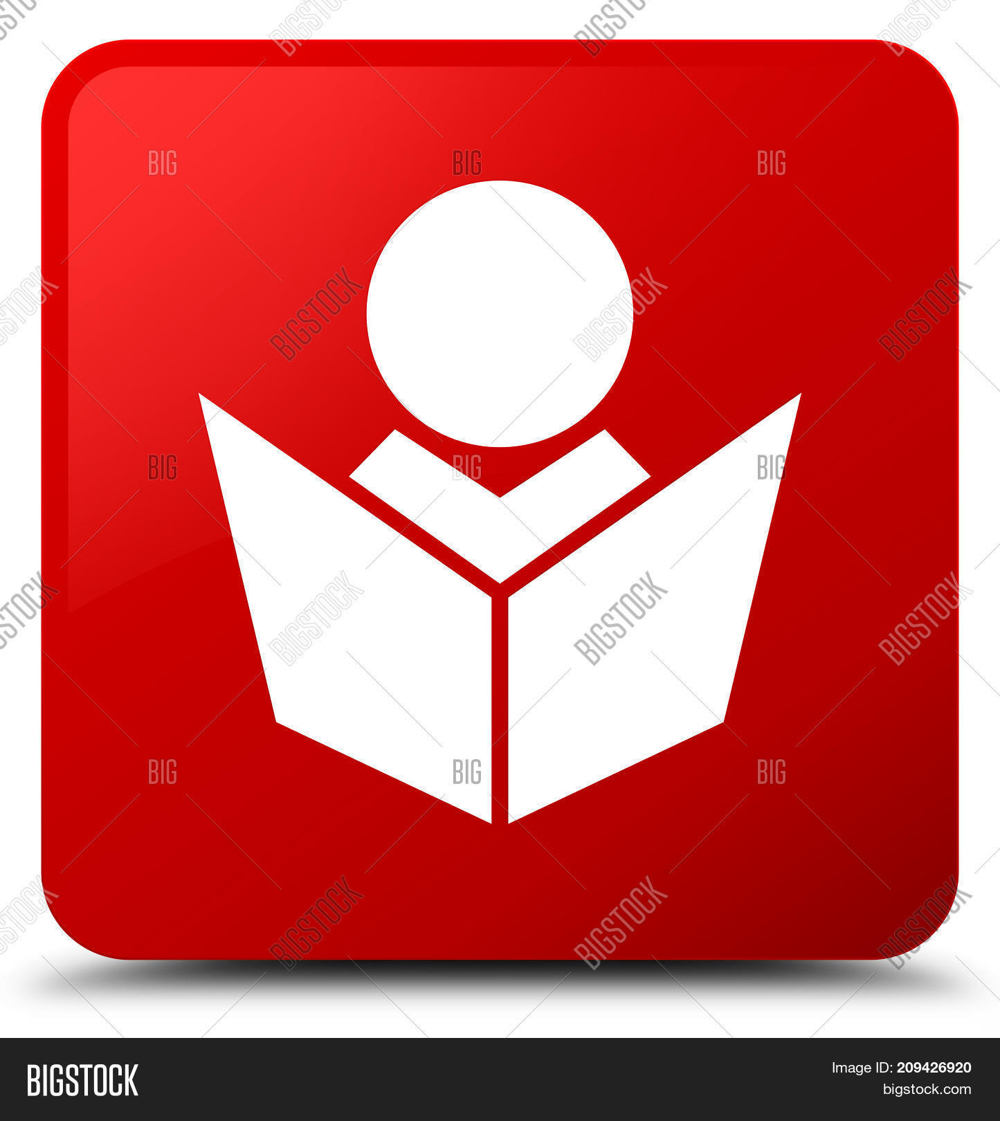 Elearning Icon Red Image & Photo (Free Trial) | Bigstock