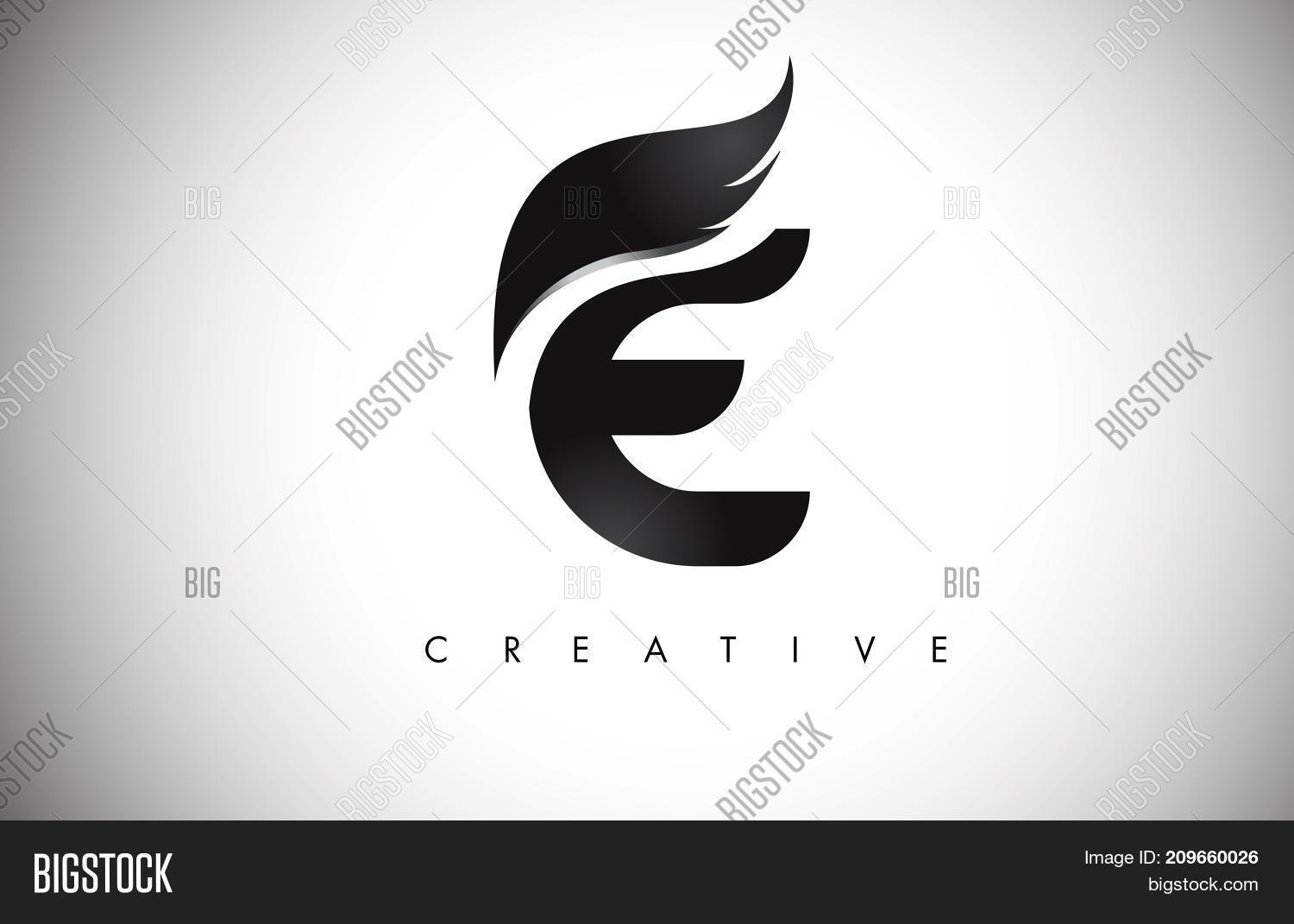 E Letter Wings Logo Vector & Photo (Free Trial) | Bigstock