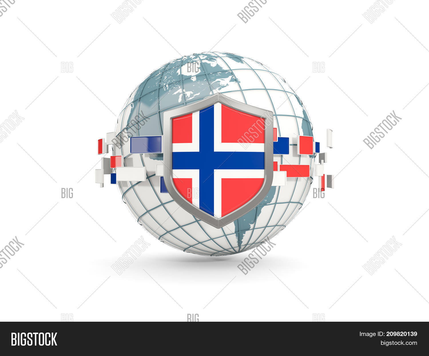 Globe Shield Flag Image & Photo (Free Trial) | Bigstock