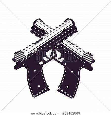 Crossed Pistols Images, Illustrations, Vectors - Crossed Pistols Stock ...