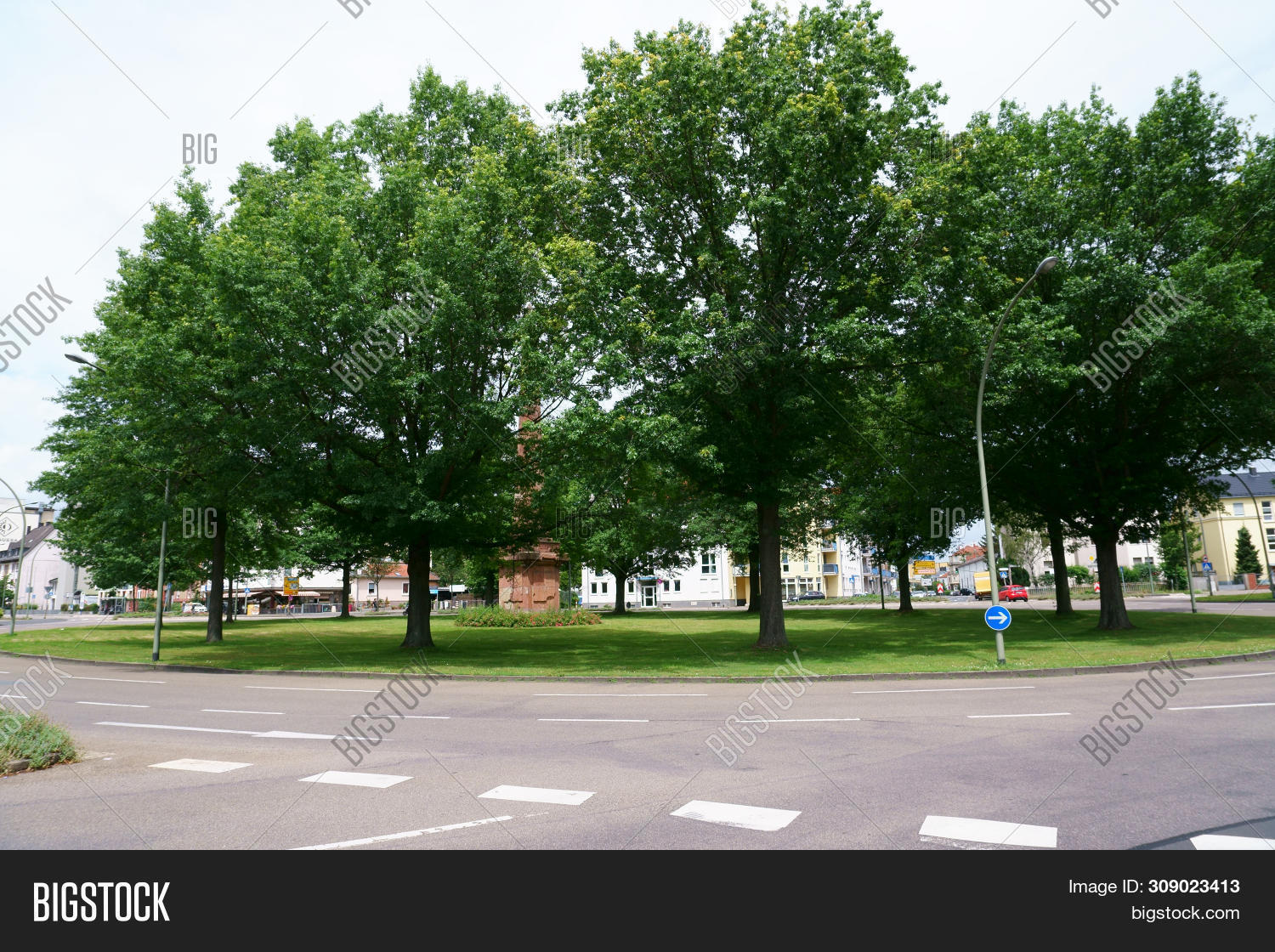 Tree-lined Roundabout Image & Photo (Free Trial) | Bigstock