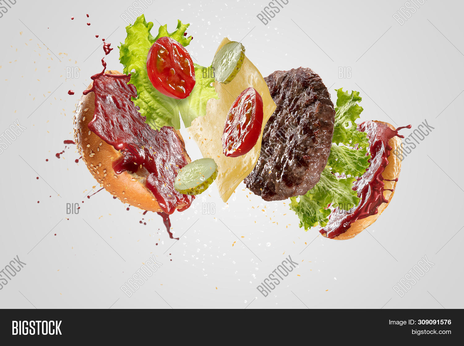 Burgers Crashing Image & Photo (Free Trial) | Bigstock